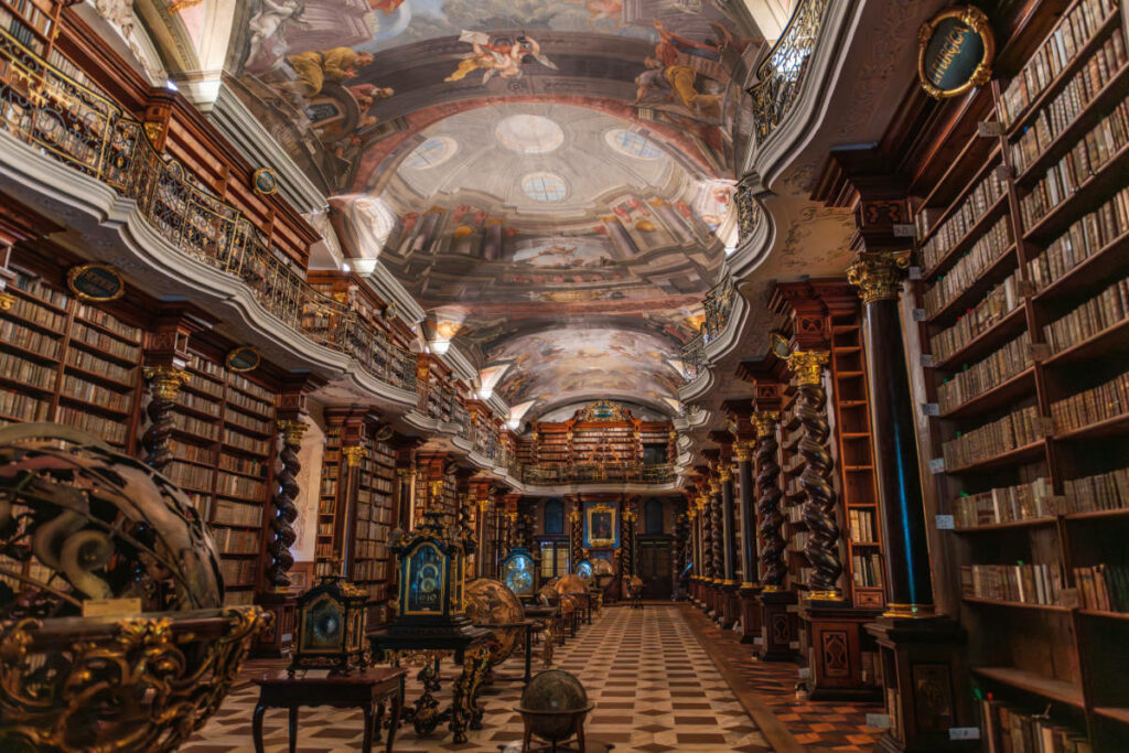 Baroque Library Hall at Clementinum, Prague